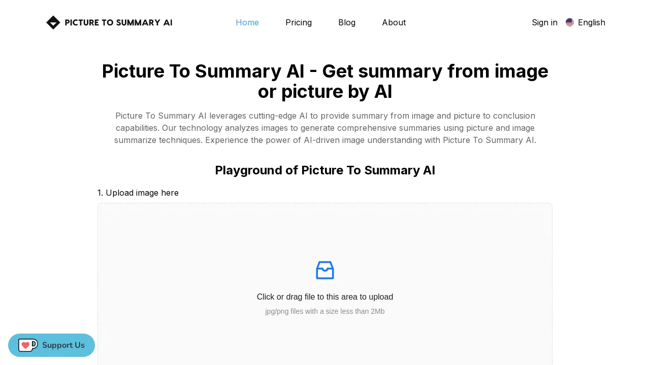 Picture To Summary AI - BestofAI